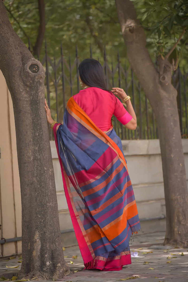 Dual Border Sand Treasure Saree - Buy Online India – Varanane Sarees